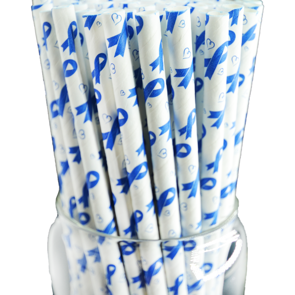 Blue Ribbons Paper Straw - Roc Paper Straws