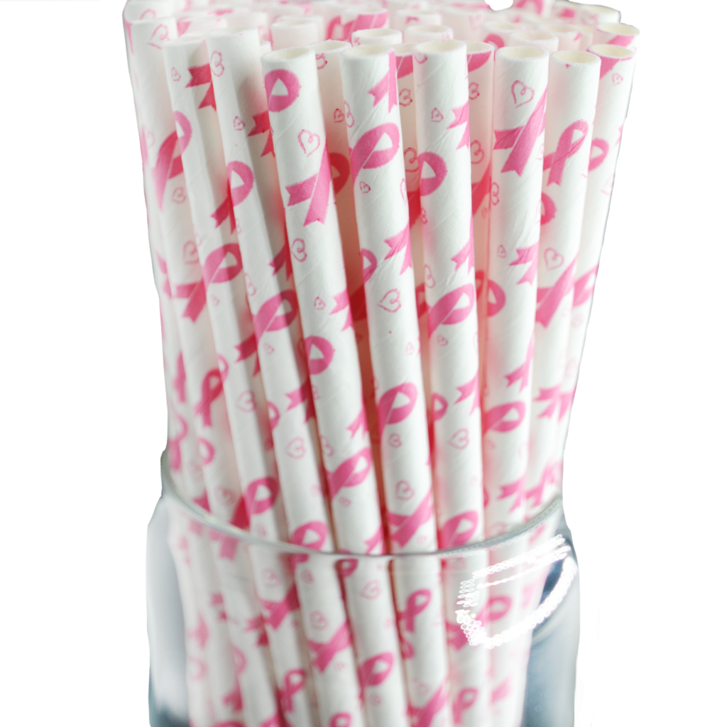 Pink Ribbon Paper Straw - Roc Paper Straws